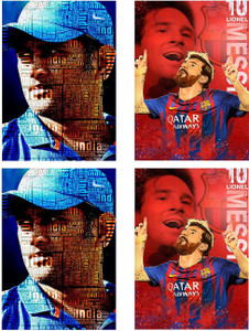 Combo Posters Set Of 4 Rolled Posters with M.S. Dhoni design No Frames ...