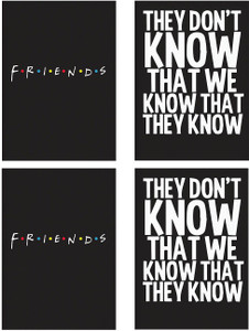 Combo Posters Set Of 4 Rolled Posters with F.R.I.E.N.D.S. design No ...