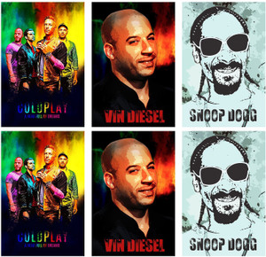 Set of 6 posters rolled in a tube with Coldplay Colorful Album Art A ...