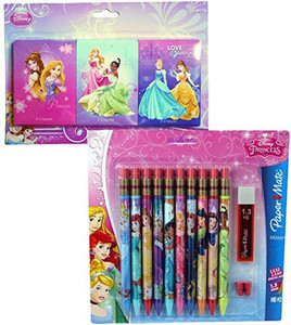 DISNEY Princess Pack of 24 Crayons & 10 Pack of Mechanical Pencils ...