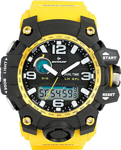 Dunlop Dunlop Sport Dunlop Sports Watch Black Dial Yellow Bezel Premium ...
