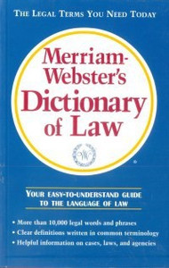 Merriam-Webster'S Dictionary Of Law, PB: Buy Merriam-Webster'S ...