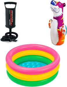 INTEX ® Original Inflatable 3ft Water Tub Kids SwimmingPool With Hitme ...