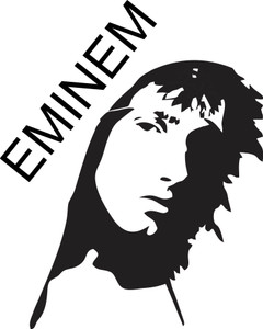 Presgraphics 54 cm Eminem Self Adhesive Sticker Price in India - Buy ...
