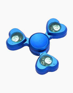 OWO Stylish Heart Shape With Lighting Metal Blue Fidget Spinner Toy ...