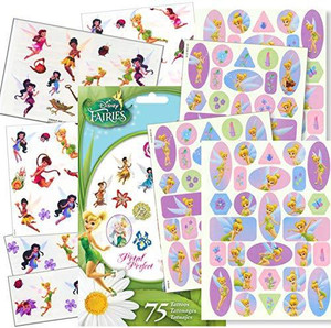 DISNEY Fairies Tinkerbell Stickers and Tattoos Party Favor Pack - 276 ...