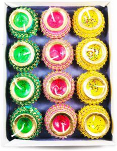 Fair bizz India Pottery (Pack of 12) Table Diya Set Price in India ...