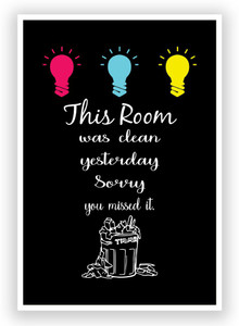 Room Clean Motivational Wall Art Poster 12 x 18 Inch Paper Print ...