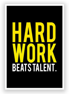 Hard Work Motivational Wall Art Poster 12 x 18 Inch Paper Print ...
