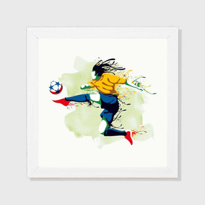 Football - White Framed Wall Hanging (8x8) Inch Paper Print - Quotes ...