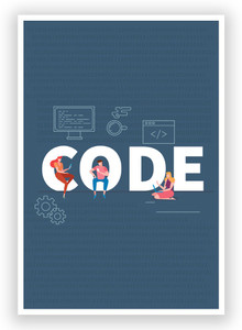 Code Motivational Wall Art Poster 12 x 18 Inch Paper Print - Postermonk ...