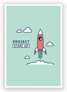 Project Startup Motivational Wall Art Poster 12 x 18 Inch Paper Print ...