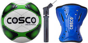 COSCO Delta Force with Shin Guard And Double action pump Football Kit ...