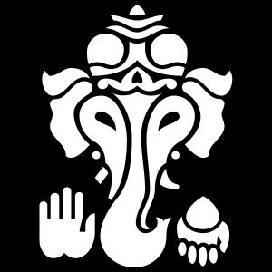 Presgraphics 29 cm Ganpati Bappa Face Symbol Self Adhesive Sticker ...