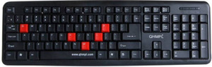 QHMPL QHM7403 USB PS2 Multi-device Keyboard (Black) Wired USB Standard ...