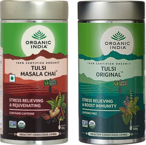 ORGANIC INDIA Tulsi Masala Chai & Tulsi Original Tulsi Tea Tin Price in ...