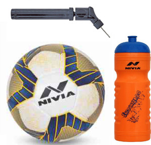 NIVIA Force Football + Encounter 2.0 Sipper + Double action Pump Kit ...