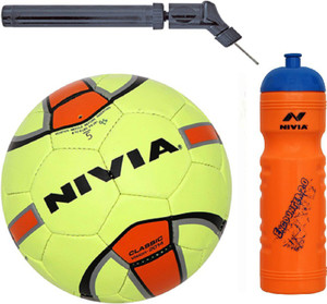 NIVIA Classic Football + Encounter 2.0 Sipper + Double action Pump Kit ...