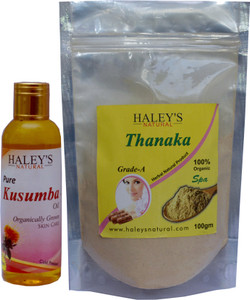 haley's natural Thanaka powder Grade- A 100g & kusumba oil 100 Price in ...