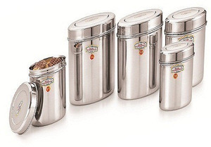 din bandhu Steel Grocery Container - 500 ml, 1000 ml, 450 ml, 400 ml ...