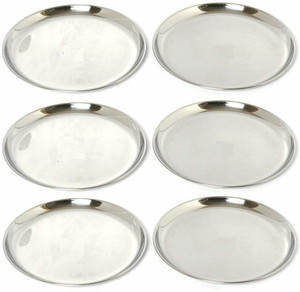 GESTIONE Quarter Plate, Size 8, 18.1 cms (Pack of 6, Stainless Steel ...