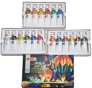 Camlin Heavy Body Acrylic colors - 18 Shades, 40ml - Heavy Body Acrylic ...