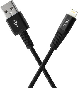 boAt Lightning Cable 2.4 A 1.5 m Para-Armour Lightning Cable MFI ...