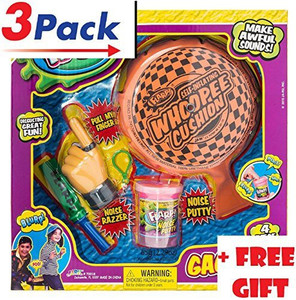 JaRu JA-RU Flarp Fart Pack 3 Boxes (Whoopee Cushion + Whistle + Pull ...