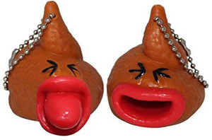 Lucore Home 2 Poop Toy Keychains w/ Pop Out Tongues - 2 pcs Novelty Gag ...