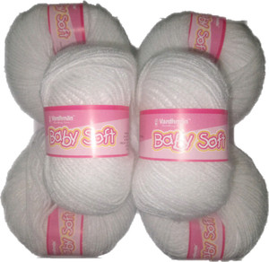 Vardhman BABY SOFT WOOL PACK OF 6 150GM WHITE SHADE NO.18 - BABY SOFT ...