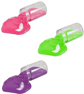 TOYLAND Set of 3 Neon Super Slime Putty Toy 500ML - Pink, Green and ...