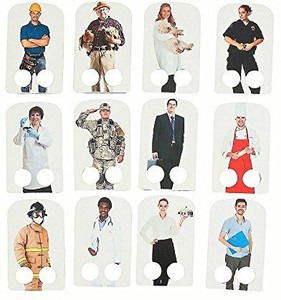 Genrc 12 Community Helper Cardboard Finger Puppets 3 3/4 x 2 1/2 New ...