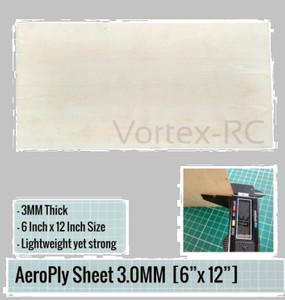 VORTEX-RC 3mm Aeroply Aircraft grade Light Plywood Lite-Ply Sheets ...