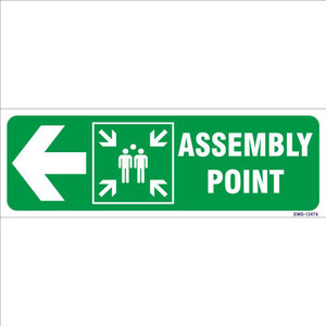 Amazing Sign High Quality Night Glow Assembly Point with Arrow Sign ...