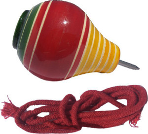 Simple Days Wooden Spinning Tops Lattoo with String - Wooden Spinning ...