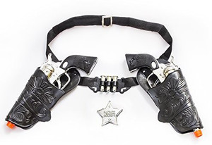 Fun Central Au002 Toy Cowboy Gun & Holster Set With Sheriff Badge And ...