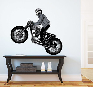 Impression Wall 61 cm Skeleton Bike Rider Self Adhesive Sticker Price ...