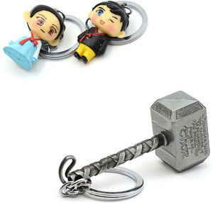 Gold Era Thor Hammer Marvel Avengers Superhero Silver Design Key Chain ...