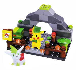 EMOB Cartoon Character Pokemon 70 Pcs Thematic 3D Block Set with 2 Mini ...