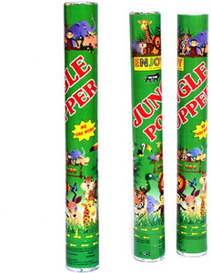 ENJOY Green Jungle Party Poppers 40cm Long for Birthday Party ...