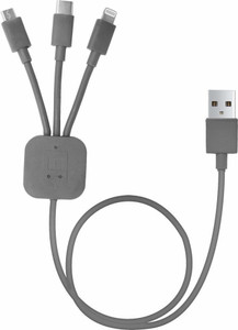 Portronics Lightning Cable 0.4 m POR-013 -Trio 3-in-1 Multi-Functional ...