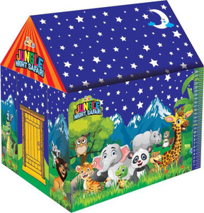 indmart Jungle Night Safari LED Tent House With Height Chart - Jungle ...