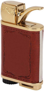 Daylfonos Antique Leather Brass Emblem Cigar Shape Cigarette Lighter ...
