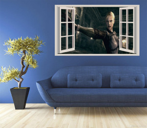 GADGETSWRAP Jill Valentine resident evil 5 Fake Window Style Wall Decal ...