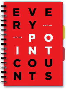 Posterskart 'Every Point Counts' Motivational Quote Art Notebook A5 ...