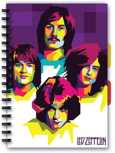 Posterskart Notebook A5 Ruledskart Led Zeppelin Graphic Illustraion ...