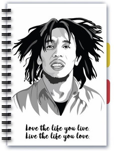 Posterskart Notebook A5 Ruledskart Bob Marley 'Live The Life You Love ...