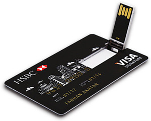 Tobo HSBC Visa 8GB Credit Card Style USB Flash Drive, Memory Stick Pen ...