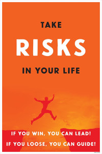 Take Risks - Motivation - Inspirational Non-Tearable Adhesive Poster ...