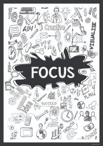 Focus Doodle Poster||Size-A3||(17 inch x 12 inch)||Ideal for Home ...